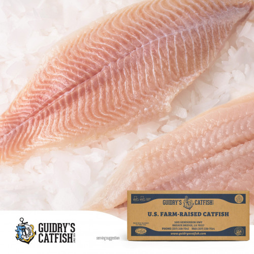 Guidry's IQF CatFish Fillet's 3-5 oz. 15lbs